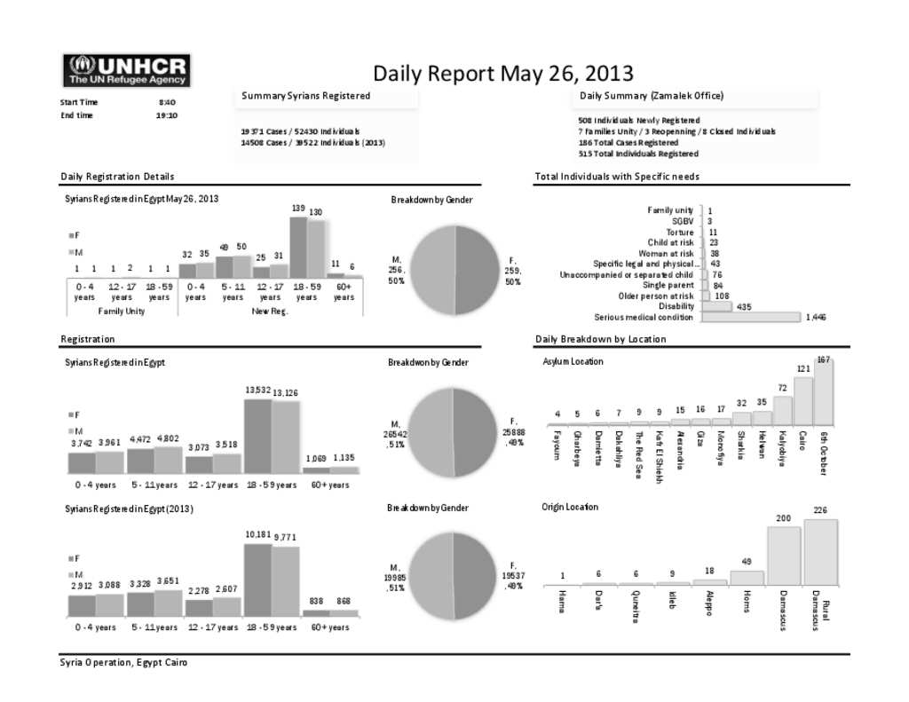 Document - Cairo Daily Registration Report