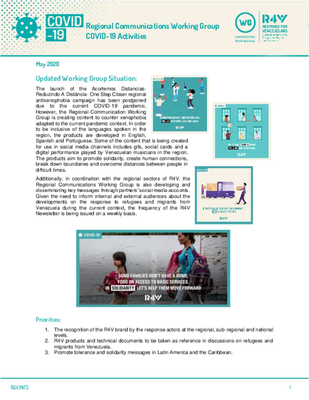 Document - COVID-19 Regional Communications Working Group Activities- [EN]