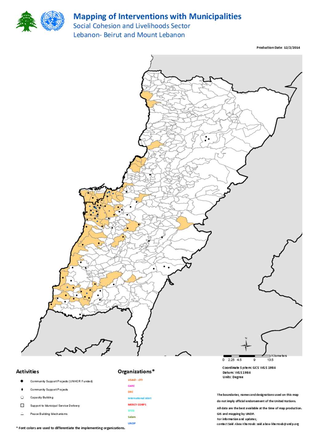 Document - Mapping of Interventions with Municipalities- Beirut and ...