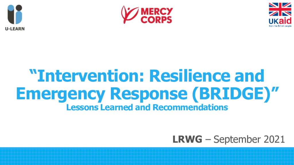 Document - Uganda: U Learn BRIDGE Interventions LWG