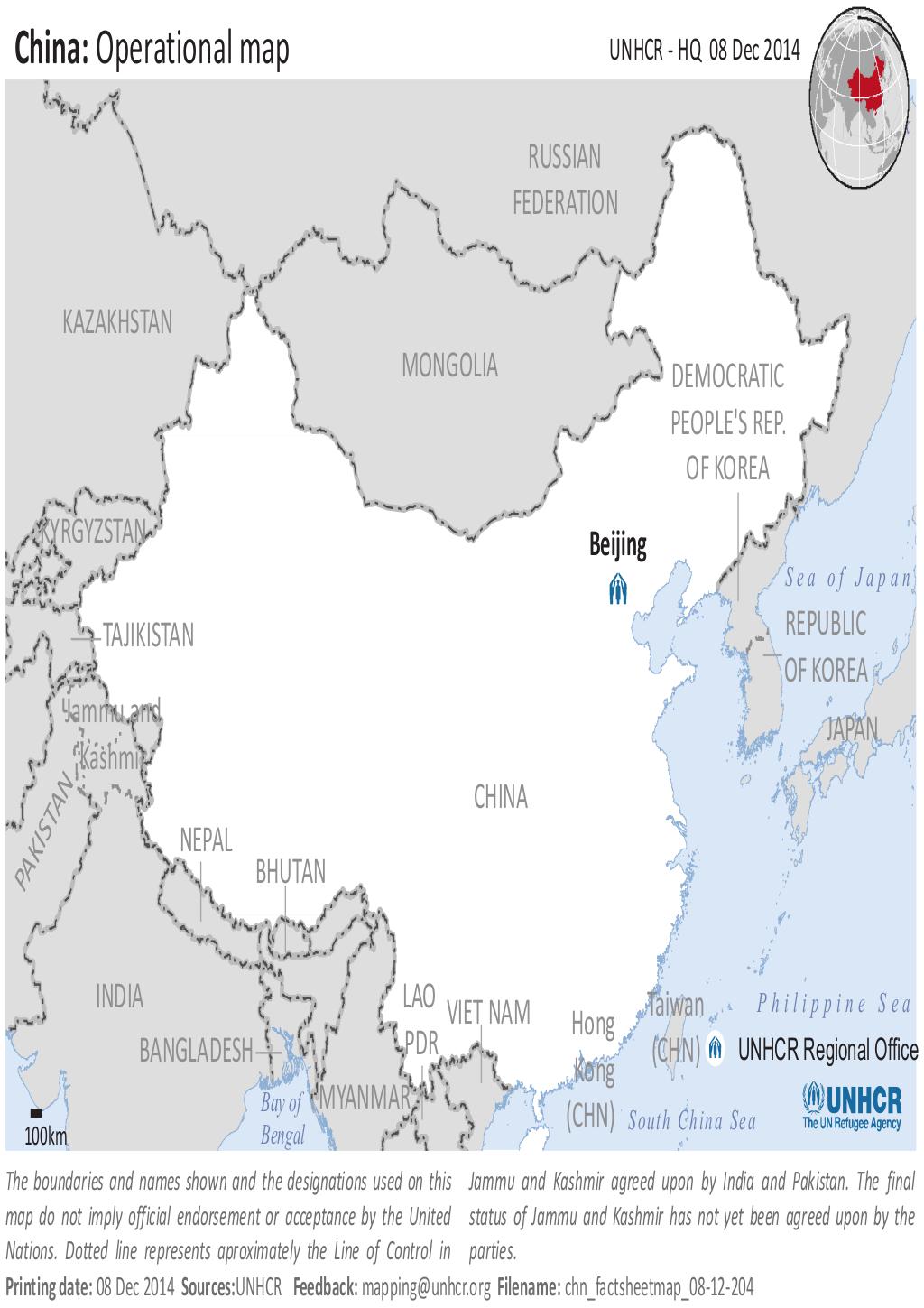 Document - China: Operational map (Factsheet) - 08 December 2014