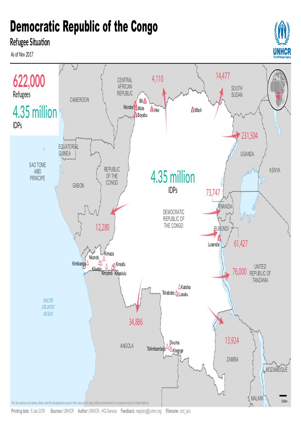 Document - Democratic Republic of the Congo - Refugee Situation - as of ...