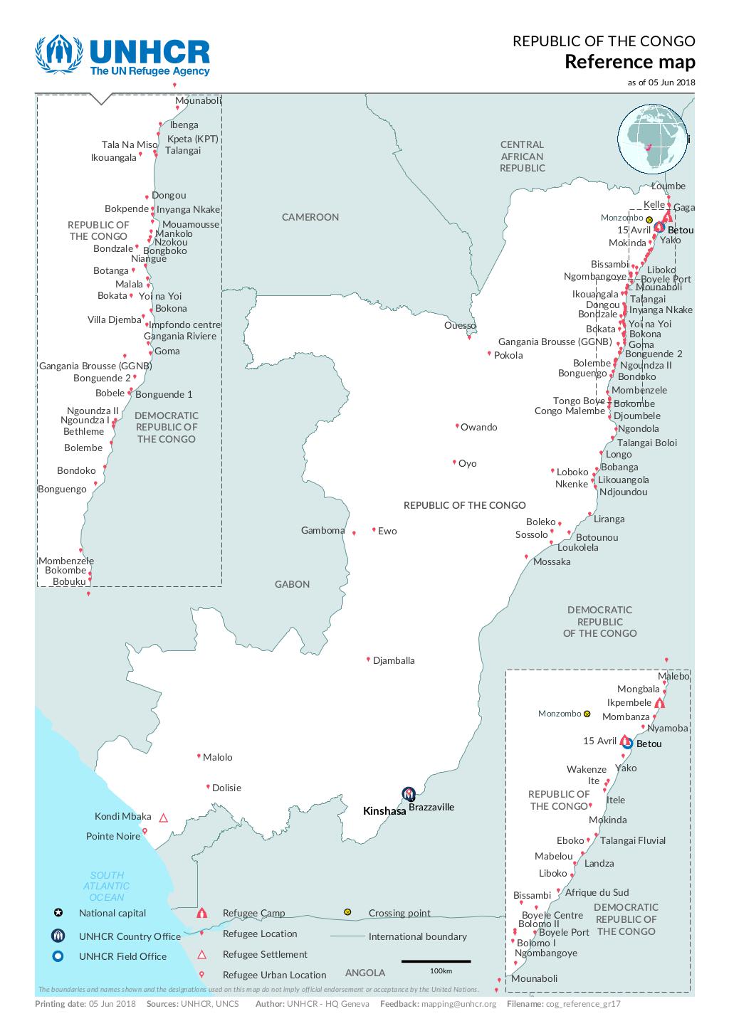 Document - Republic of the Congo - Reference map - 05 June 2018