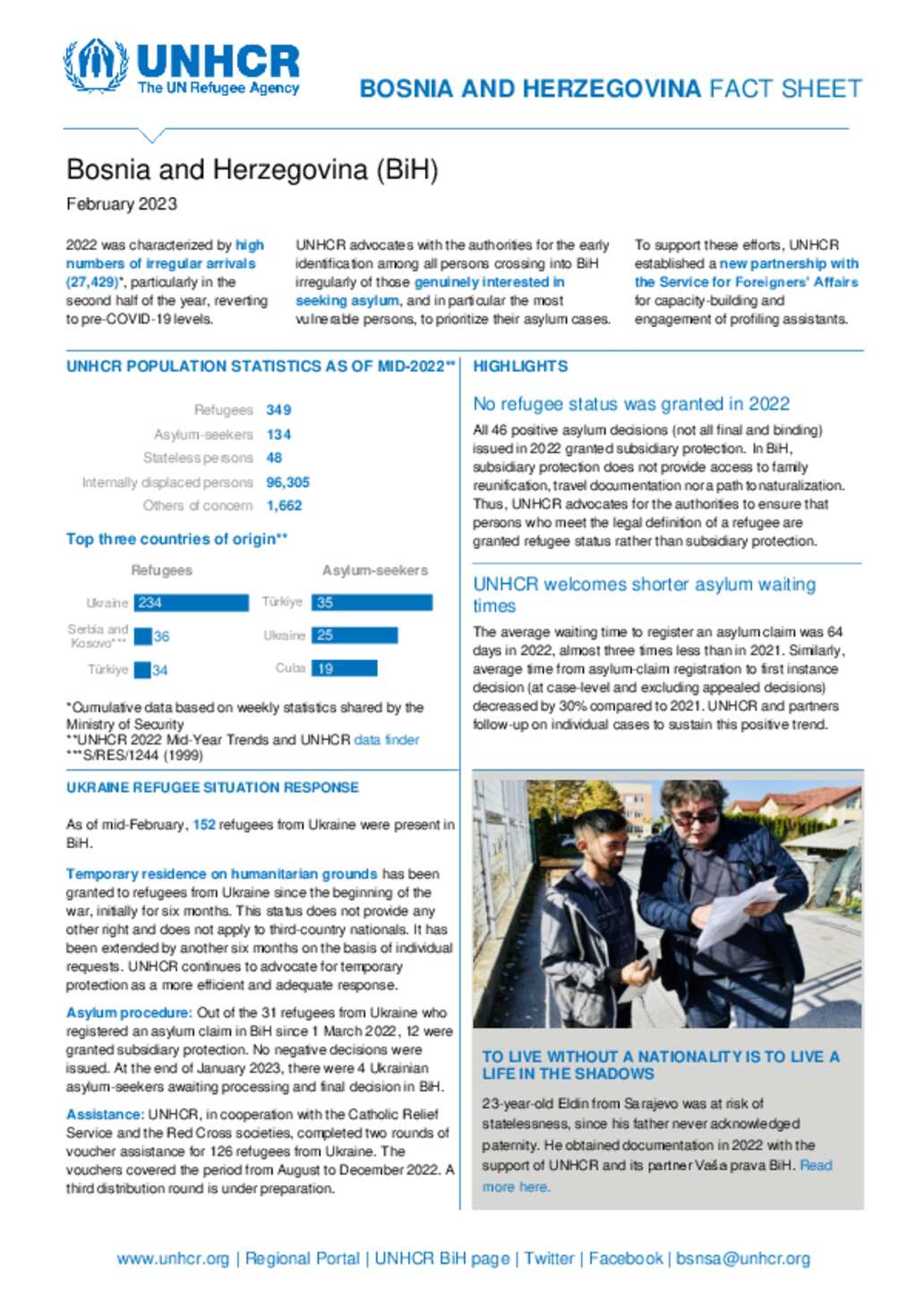 Document - Bi-annual fact sheet BiH - February 2023 (ENG)