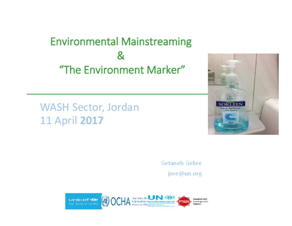Document - Environment Marker Presentation