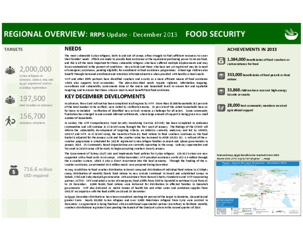 Document - Food Security Dashboard December 2013 - Regional Overview ...