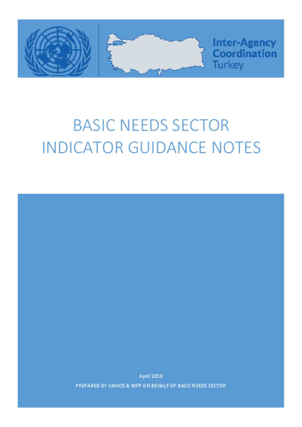 Document - Turkey: Basic Needs Sector Indicator Guidance Notes - April 2018