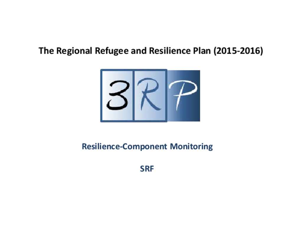 Document - 3RP - Monitoring and Reporting the Resilience Component