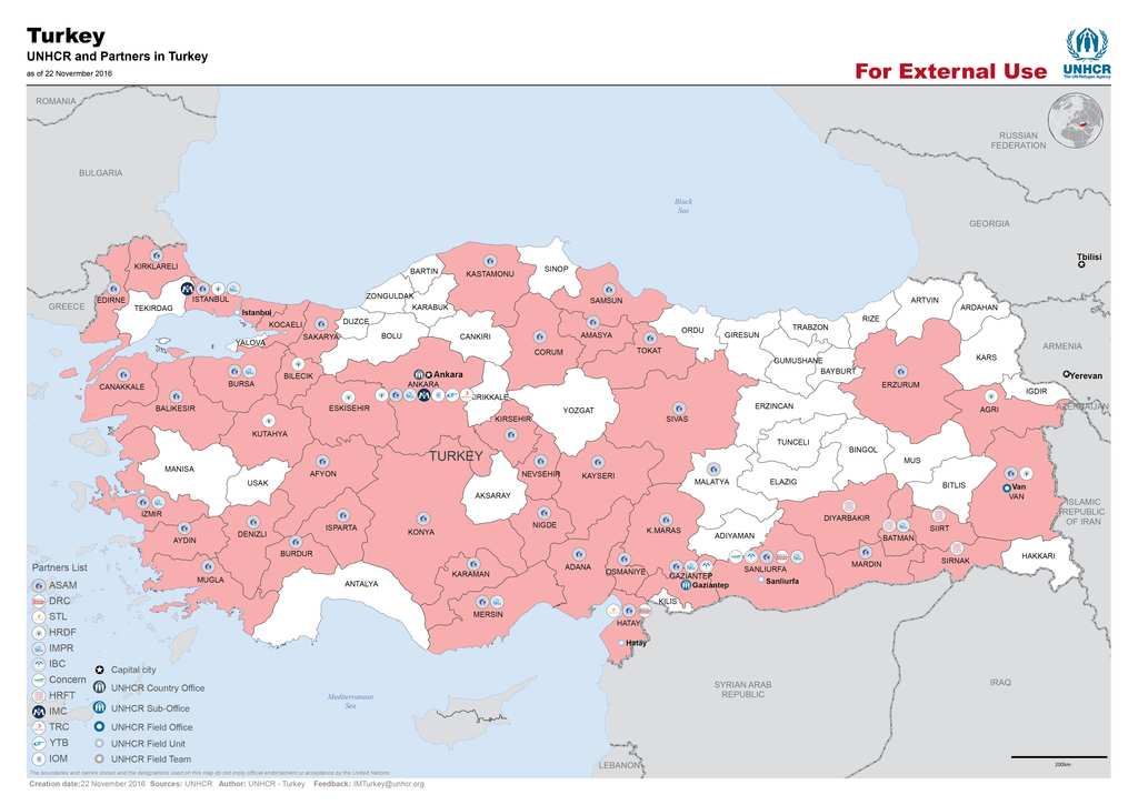 Document - UNHCR Turkey: UNHCR and Partners in Turkey