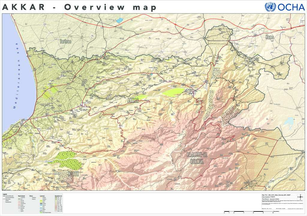 Document - OCHA - Akkar Lebanon Overview Map