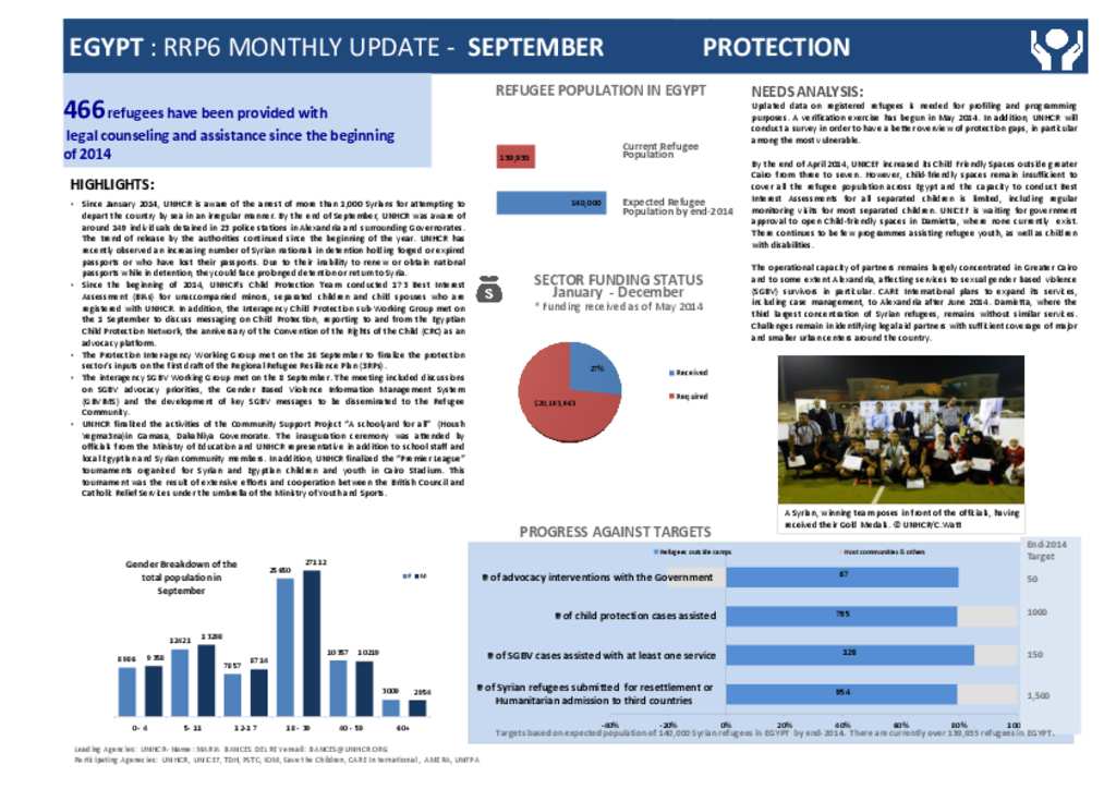 Document - Egypt Protection September 2014 Dashboard