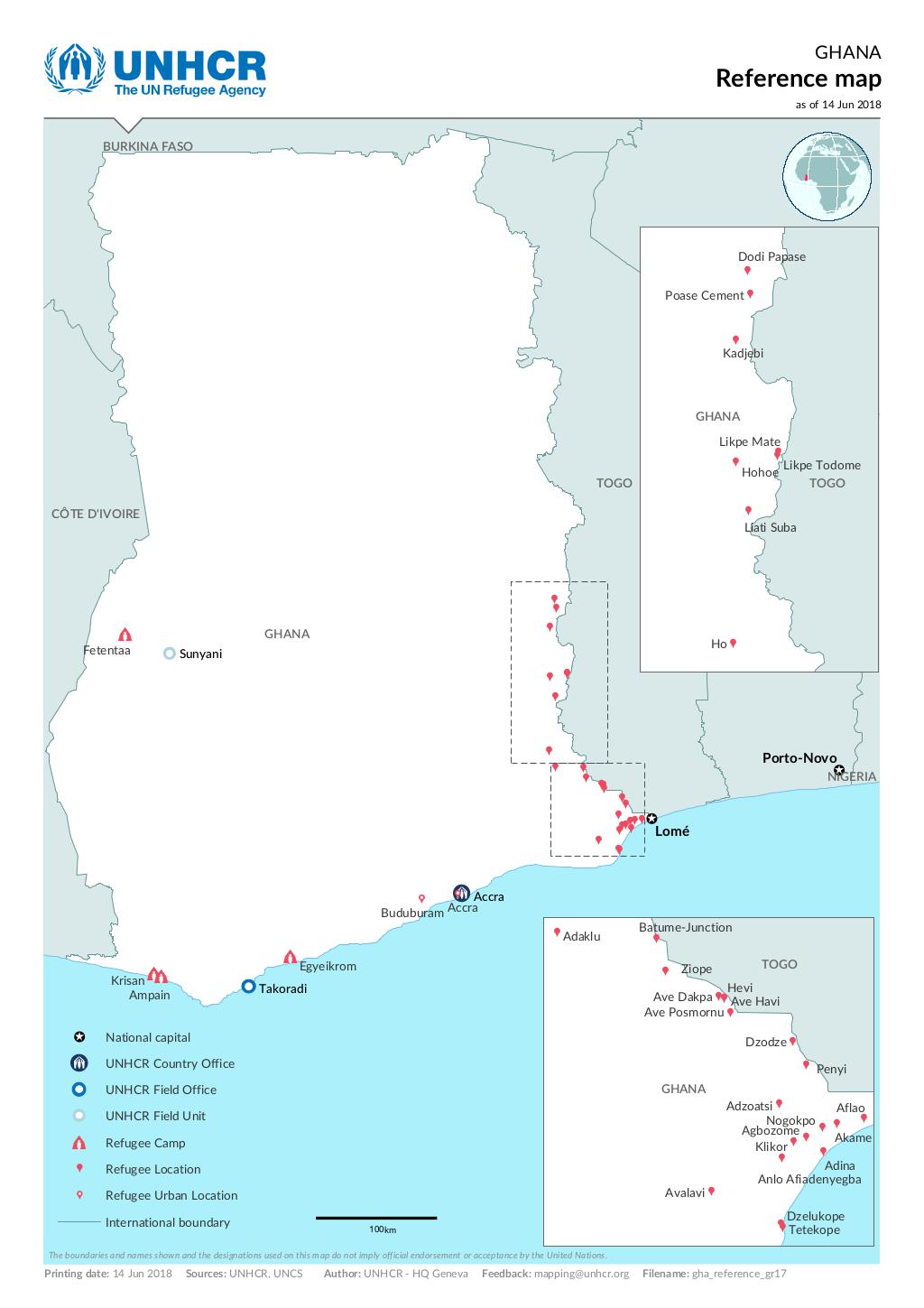 Document - Ghana - Reference map - 14 June 2018