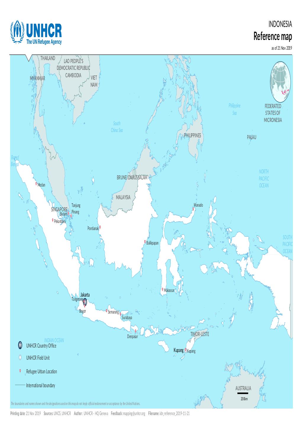 Document - Indonesia - Reference Map - 21 November 2019