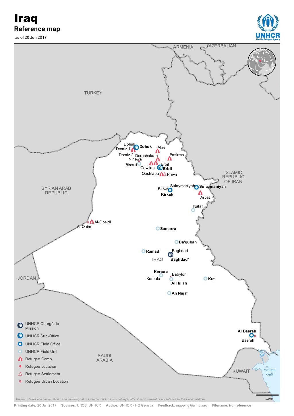 Document - Iraq - Reference map - 20 June 2017