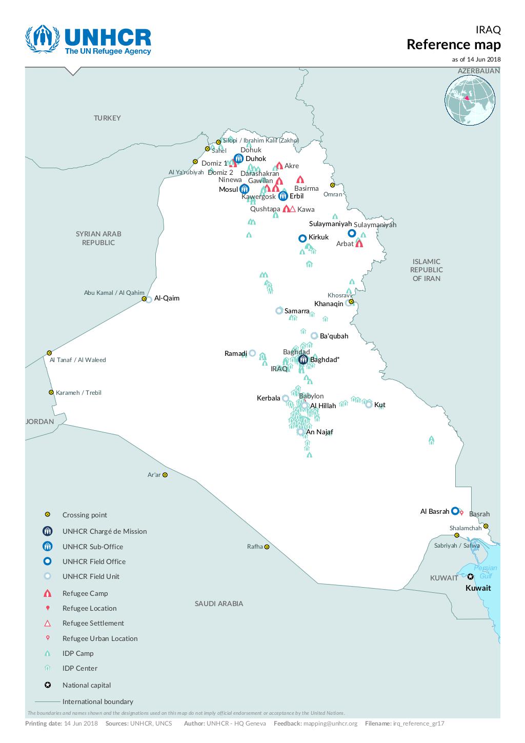 Document - Iraq - Reference map - 14 June 2018