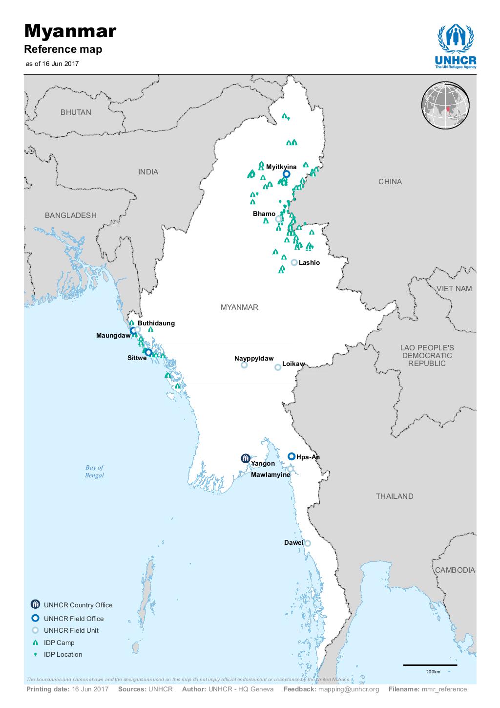 Document - Myanmar - Reference map - 16 June 2017