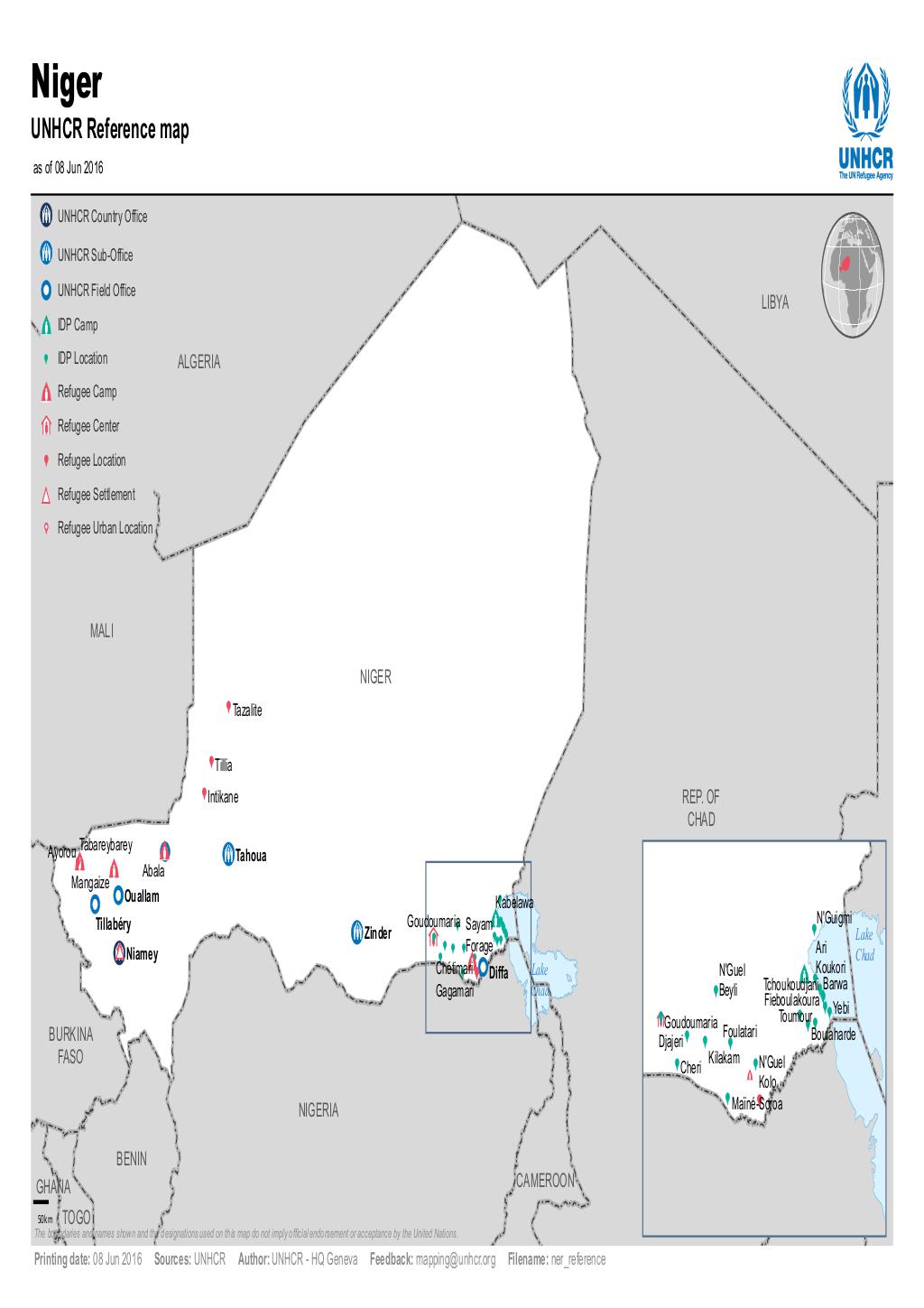 Document - Niger - Reference map - 08 June 2016