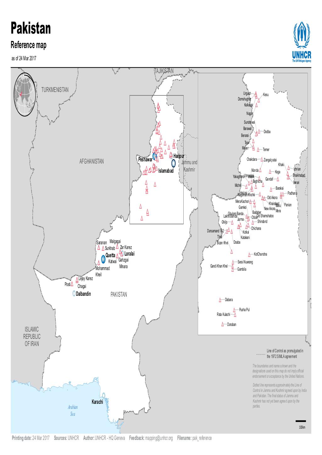 Document - Pakistan - Reference map - 24 March 2017
