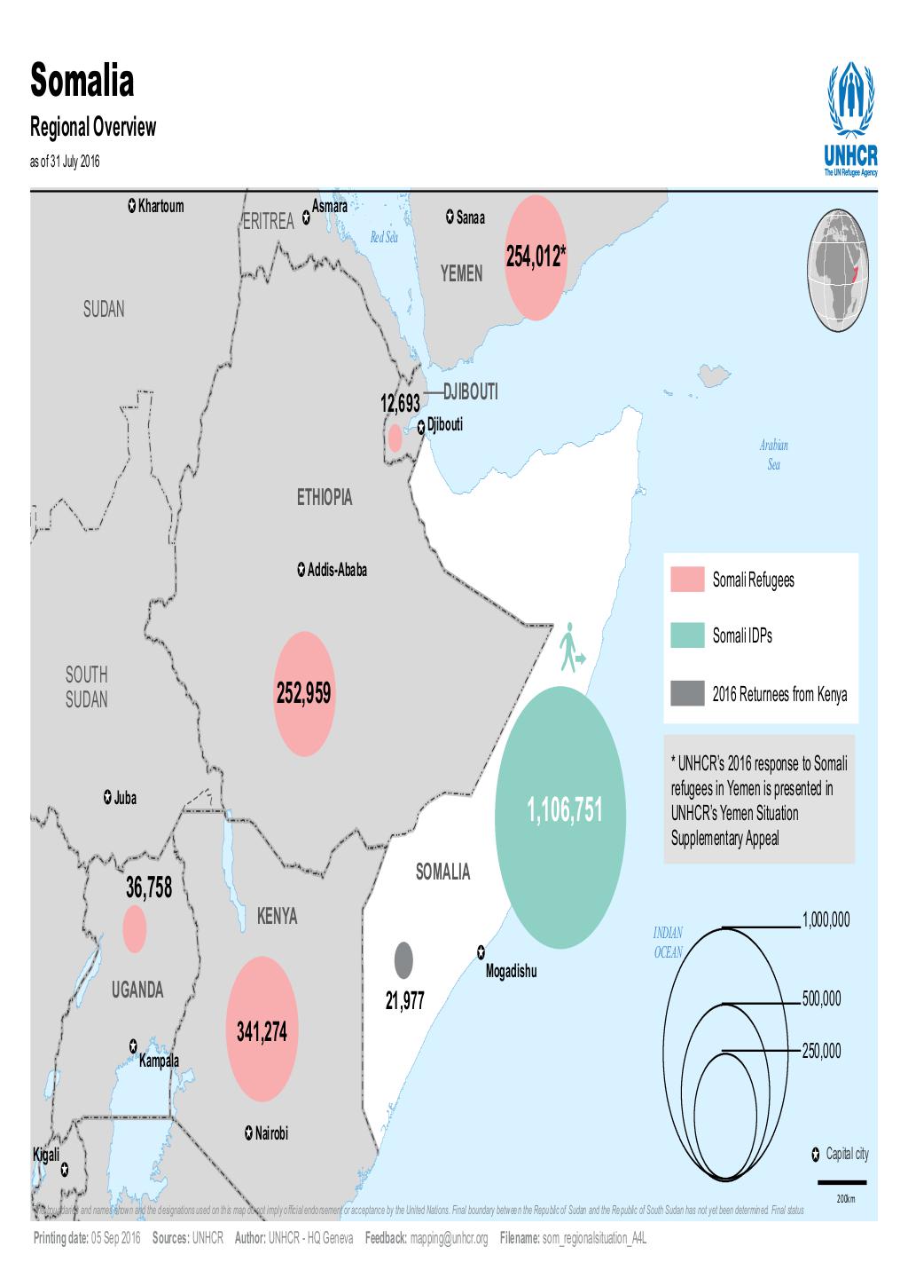 Document - Somalia - Regional Overview - 31 July 2016
