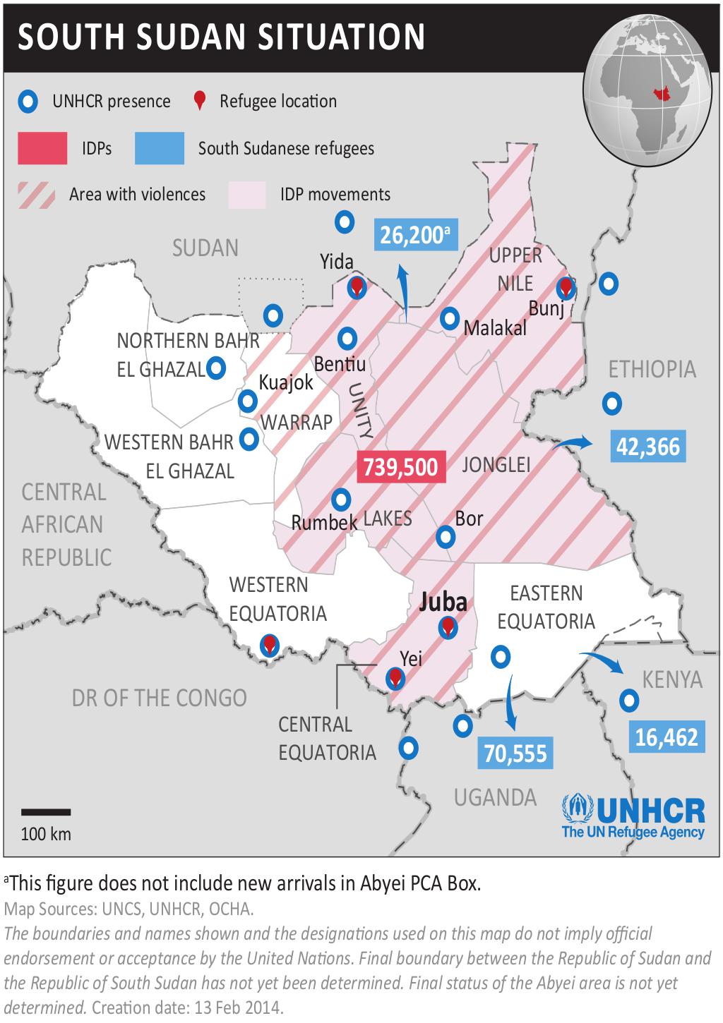 Document - South Sudan: Inset Map - 13 February 2014
