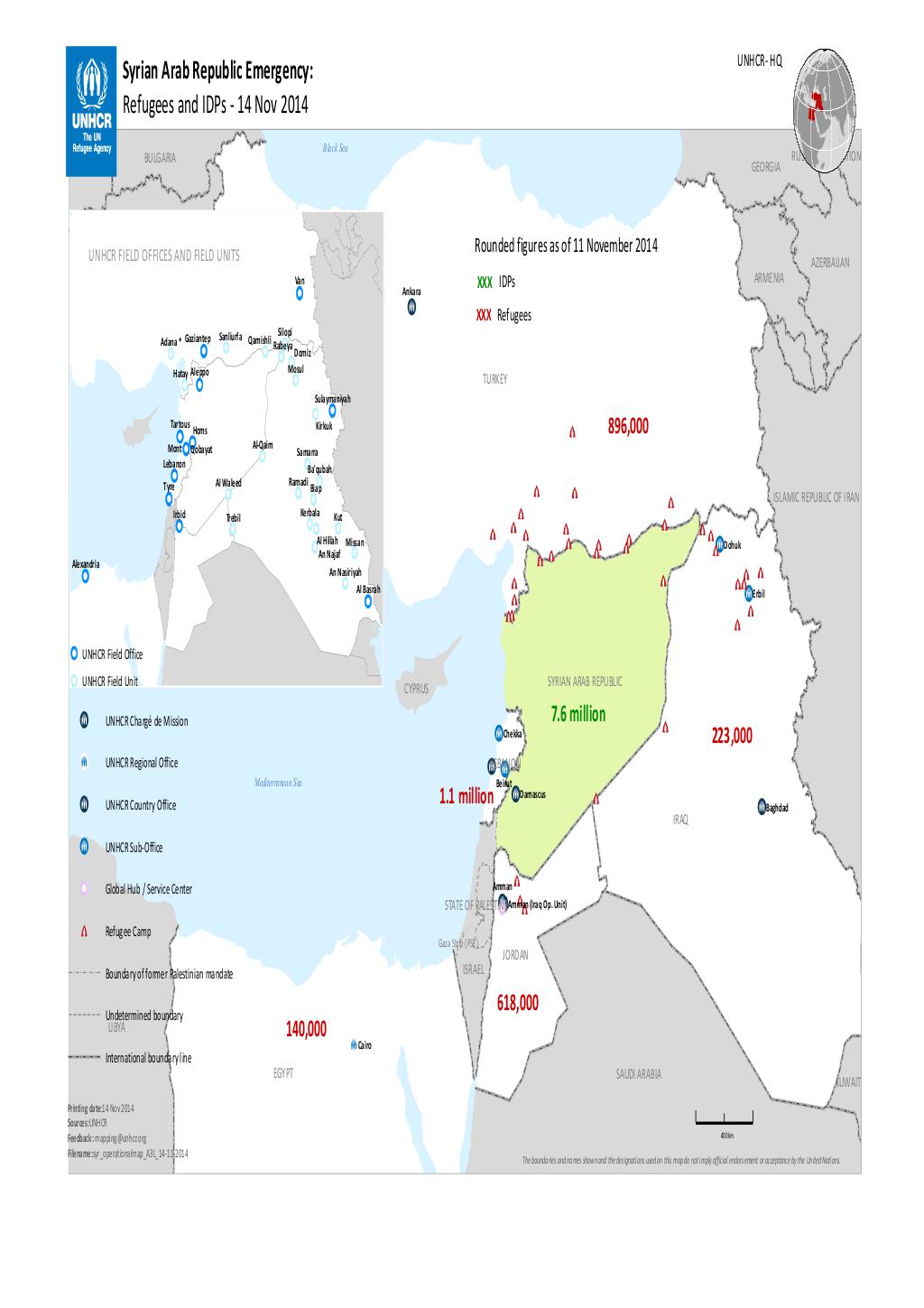 Document - Syrian Arab Rep. Emergency: Refugees and IDPs - 14 Nov. 2014