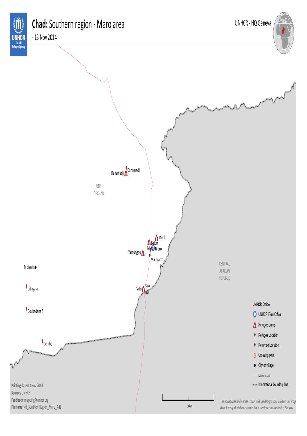 Document - Chad - Southern region, Maro area - 13 November 2014