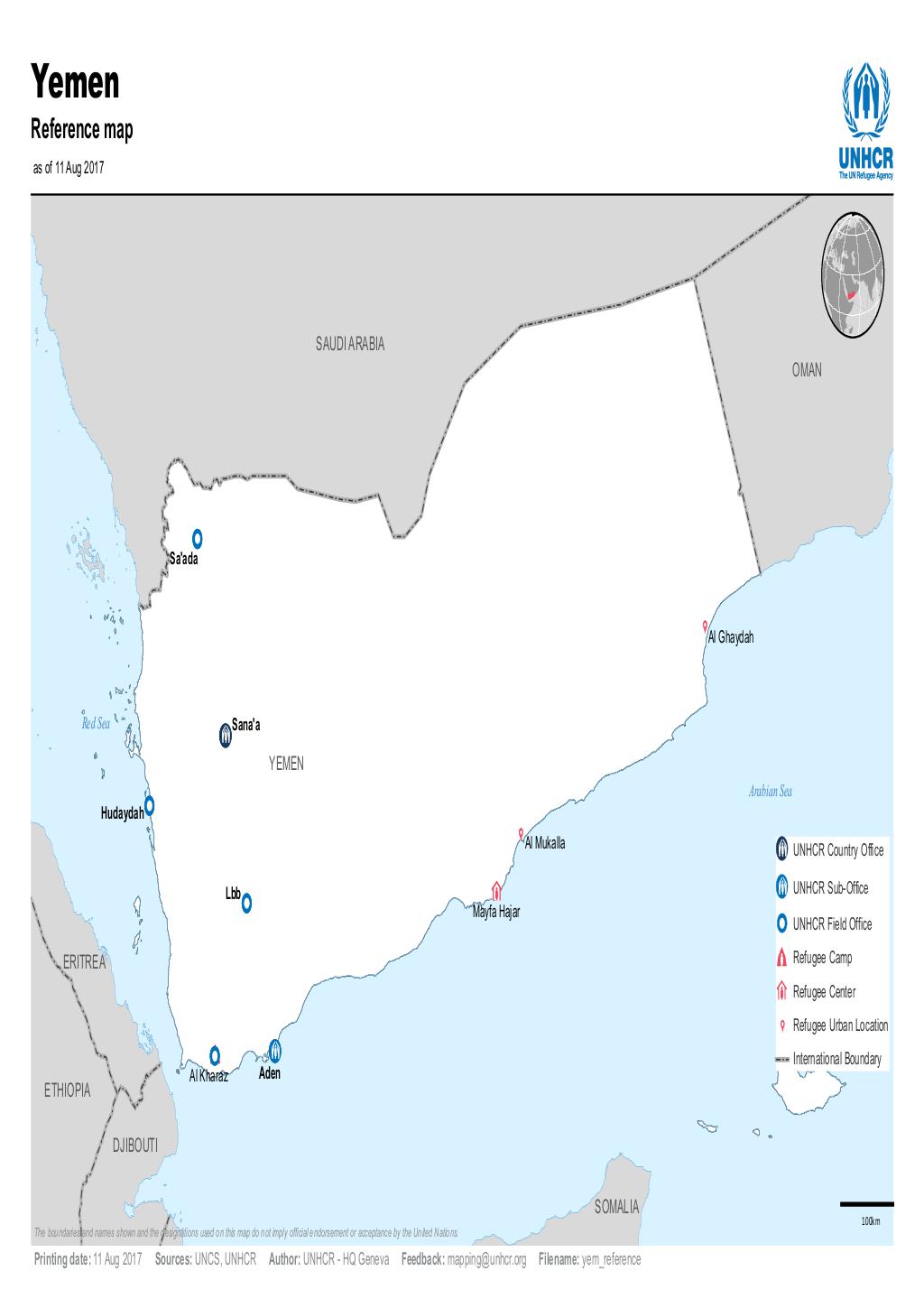 Document - Yemen - Reference map - 11 August 2017